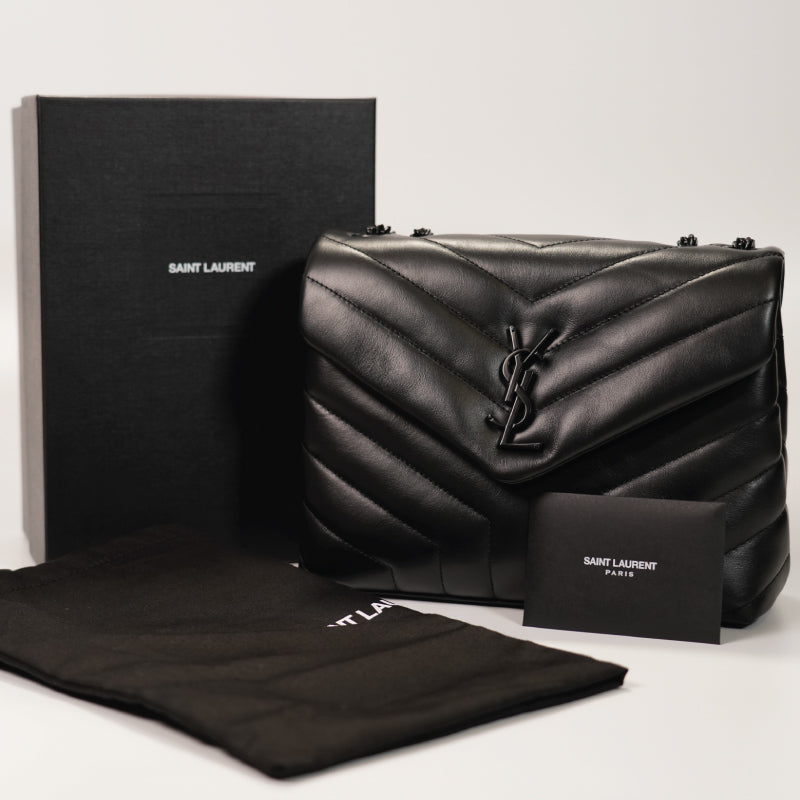 Saint Laurent Loulou Small Leather Bag Black